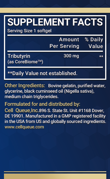 Tri-Butyrin Gut Health Supplement,IBS & Leaky Gut, for Gas and Bloating Relief – CELL QUEUE